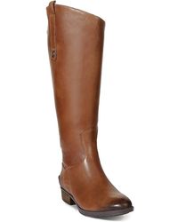 Sam Edelman Porter Wide Riding Boots in Black | Lyst UK