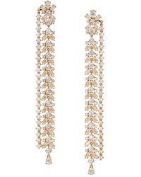 Nadri Starlet Extra Long Linear Drop Earrings in White | Lyst