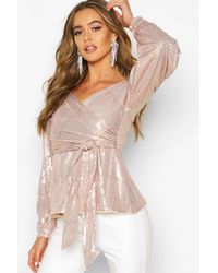 Boohoo Long-sleeved tops for Women - Up to 64% off at Lyst.com