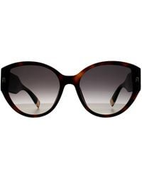 Furla Abstract-Pattern Cat-Eye Sunglasses in Black | Lyst UK
