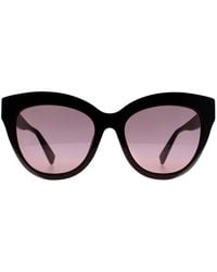 Furla Abstract-Pattern Cat-Eye Sunglasses in Black | Lyst UK