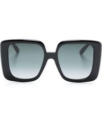 Gucci Oversize-Frame Sunglasses in Blue | Lyst UK