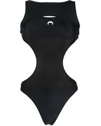 Marine Serre Crescent Moon Swimsuit in Metallic | Lyst