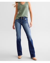 BKE Stella Mid-rise Tailored Boot Stretch Jean in Blue | Lyst