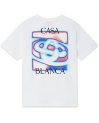 Casablanca Paris Heat Map Logo Short Sleeve T-Shirt in Black for Men ...