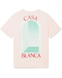 Casablanca Paris L'Arche Fleurie T-Shirt in White | Lyst