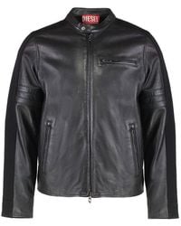 DIESEL L-Korn-A Leather Jacket in Black for Men | Lyst DIESEL L-Korn-A Leather Jacket in Black for Men | Lyst