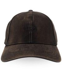 DIESEL C-Arson Embroidered Detail Baseball Cap in White for Men | Lyst UK