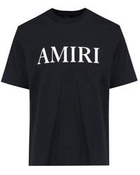 Amiri Logo Printed Crewneck T-Shirt in Black for Men | Lyst Amiri Logo Printed Crewneck T-Shirt in Black for Men | Lyst