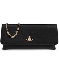 Vivienne Westwood Hazel Orb Plaque Small Shoulder Bag in Black | Lyst Canada