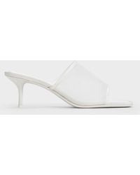 Charles & Keith Kaleen Kitten-Heel Mules in White | Lyst