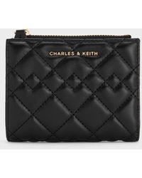Charles & Keith Duo Quilted Small Wallet in Natural | Lyst UK