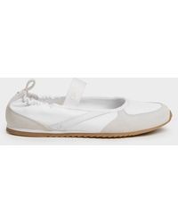 Charles & Keith Jace Metallic Leather Mary Jane Sneakers in Natural ...