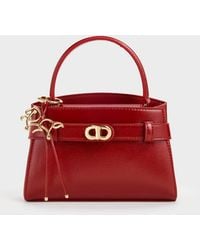 Charles & Keith Elspeth Horse-Motif Shoulder Bag in Red | Lyst UK