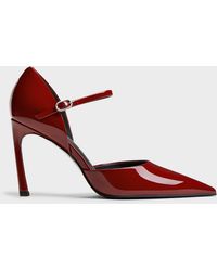 Charles & Keith Patent Pointed D'Orsay Stiletto Pumps in Black | Lyst UK
