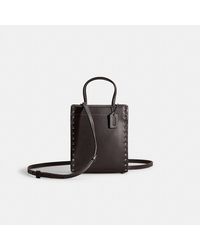 COACH Restored Mini Cashin Tote With Crystal Rivets in Pink | Lyst