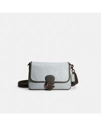 COACH Restored Tabby Shoulder Bag 26 In Colorblock With Rivets in Blue ...