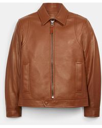 COACH Leather jackets for Men - Up to 60% off at Lyst.com