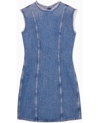 Cos Asymmetric Paneled Denim Midi Dress