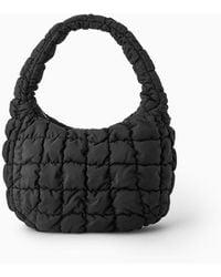 COS Quilted Micro Bag in Black | Lyst