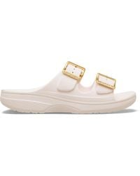 Crocs™ Metallic Buckle Saturday Sandal in Black | Lyst