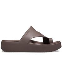 Crocs™ Getaway Platform Toe Loop in Green | Lyst