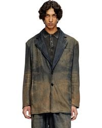DIESEL Blazers in Grey | Lyst UK