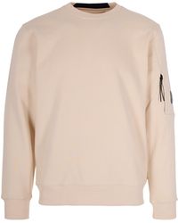 C.P. Company Felpa Diagonal Raised Fleece Total Eclipse in Blue for Men ...