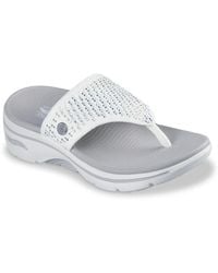 Skechers Go Walk Arch Fit 2.0 Leila Sandal in Brown | Lyst