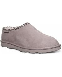 BEARPAW Beau Genuine Shearling Lined Slipper in Brown for Men | Lyst