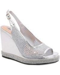 Lady Couture Belair Wedge Sandal in Natural | Lyst