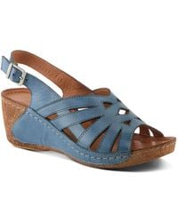 Spring Step Catchy Wedge Sandal in Gray | Lyst
