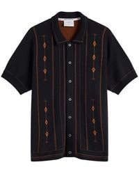 Percival Missisipi Jacquard Shirt Jacket in Red for Men | Lyst UK