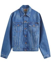 Nudie Jeans Co Billy Denim Jacket Shimmering Indigo in Blue Nudie Jeans Co Billy Denim Jacket Shimmering Indigo in Blue