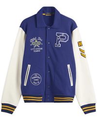 Polo Ralph Lauren Letterman Varsity Jacket in Blue for Men | Lyst UK