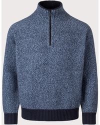 BOSS Oversized Kobear Quarter Zip Jumper in White for Men | Lyst UK