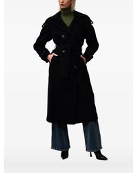 Poche Paris Belted Coat in Grey | Lyst UK