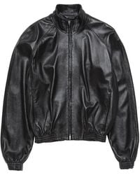 Acne Studios Full-Zip Leather Jacket in Brown for Men | Lyst UK