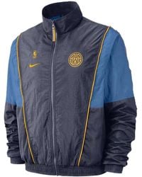 Nike Nba Golden State Warriors Courtside Jacket in Blue for Men | Lyst UK