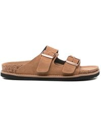 SERGIO MORETTI FIRENZE Double-Strap Sandals in Black for Men | Lyst UK