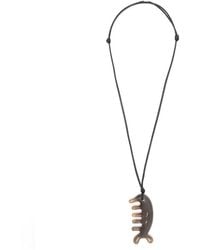 Lemaire Geometric-Pendant Cord Keychain in White | Lyst UK