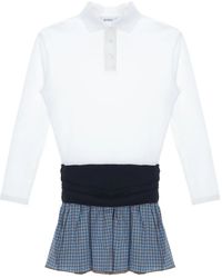 GIMAGUAS Ruffled Mini Dress in Grey | Lyst UK