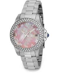 INVICTA WATCH Angel Crystal-Bezel 38Mm Watch in Grey | Lyst UK