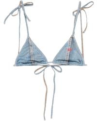 DIESEL Triangle Bikini in White | Lyst Australia