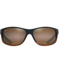 Maui Jim Rectangle-Frame Sunglasses in Blue | Lyst UK
