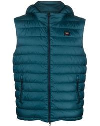 Wahts Morgan Hooded Padded Gilet in Brown for Men | Lyst UK
