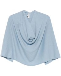 Bompard Cowl-Short Poncho in Purple | Lyst UK