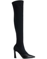 Giuseppe Zanotti Janie Tights Square-Toe Boots in Brown | Lyst UK