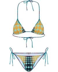Jean Paul Gaultier Printed Bikini in White | Lyst UK