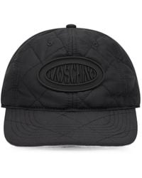 Moschino Quilted Logo-Patch Cap in Green for Men | Lyst UK